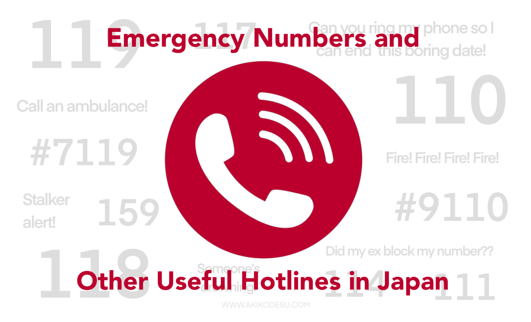 Living in Japan: Emergency Numbers and Other Hotlines You've Never ...